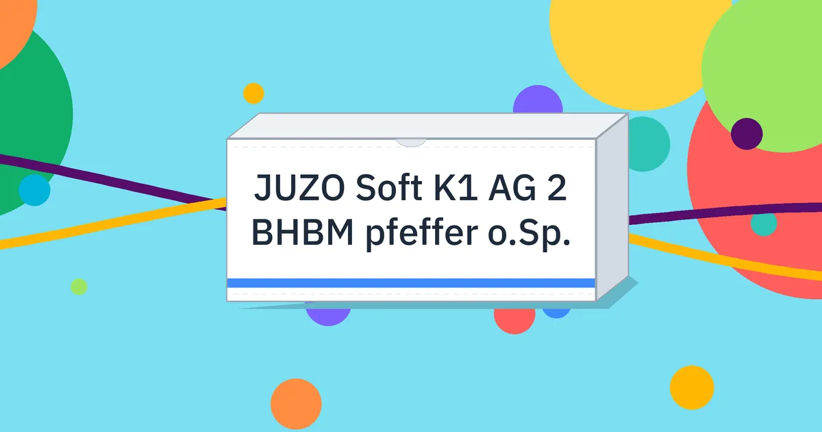 Symbolbild: Packung mit der Aufschrift JUZO Soft K1 AG 2 BHBM pfeffer o.Sp. (PZN 14856779) – Verfügbarkeit und Bezug in Apotheken in Frankfurt am Main