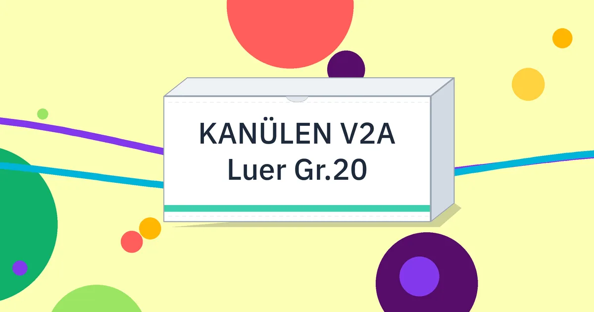 Symbolbild: Packung mit der Aufschrift KANÜLEN V2A Luer Gr.20 (PZN 02439579) – Verfügbarkeit und Bezug in Apotheken in Frankfurt am Main
