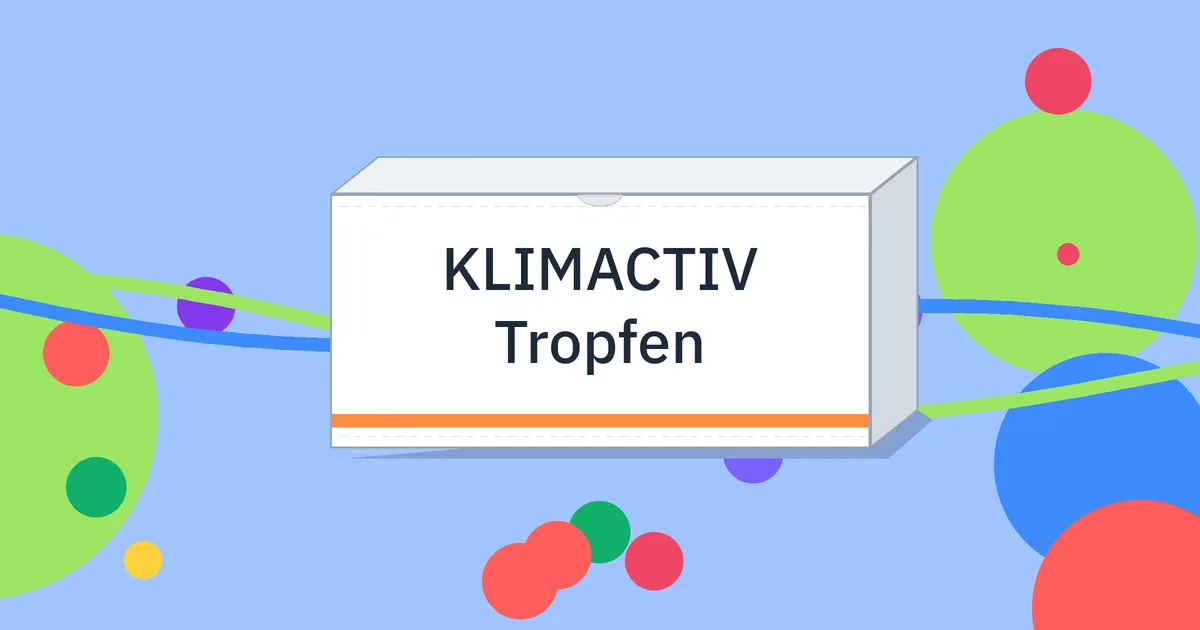 Symbolbild: Packung mit der Aufschrift KLIMACTIV Tropfen (PZN 07474209) – Verfügbarkeit und Bezug in Apotheken in Frankfurt am Main