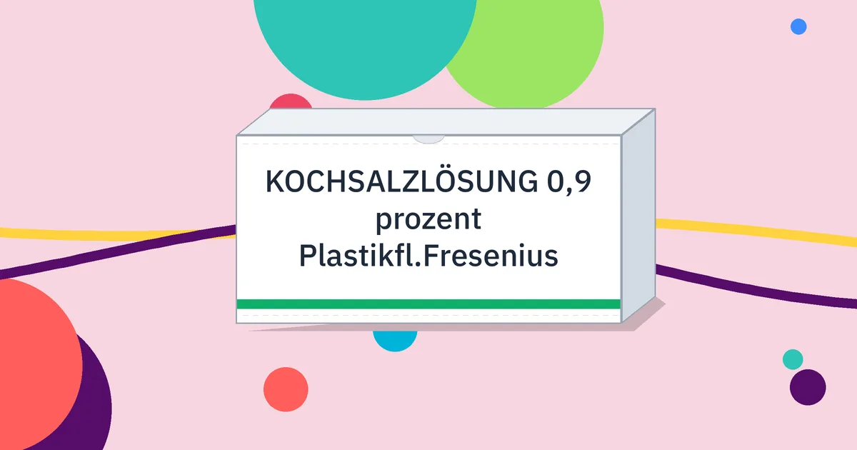 Symbolbild: Packung mit der Aufschrift KOCHSALZLÖSUNG 0,9 prozent Plastikfl.Fresenius (PZN 01636349) – Verfügbarkeit und Bezug in Apotheken in Frankfurt am Main