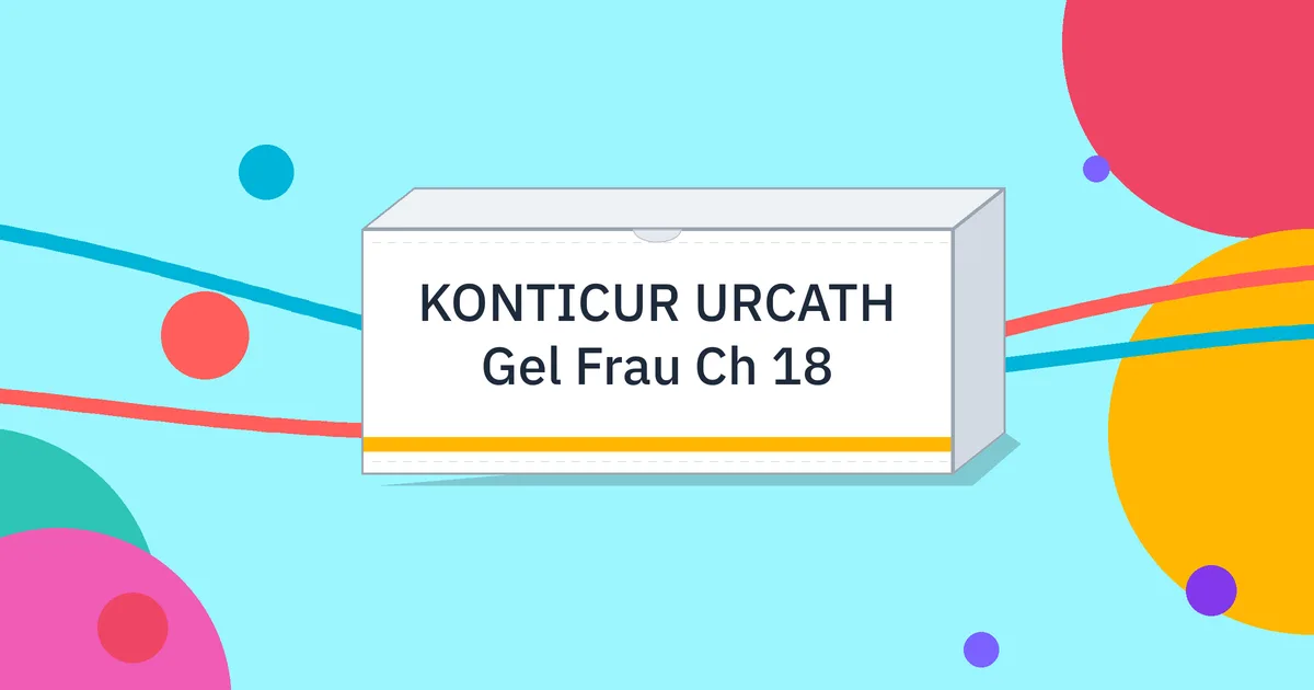 Symbolbild: Packung mit der Aufschrift KONTICUR URCATH Gel Frau Ch 18 (PZN 20022943) – Verfügbarkeit und Bezug in Apotheken in Frankfurt am Main
