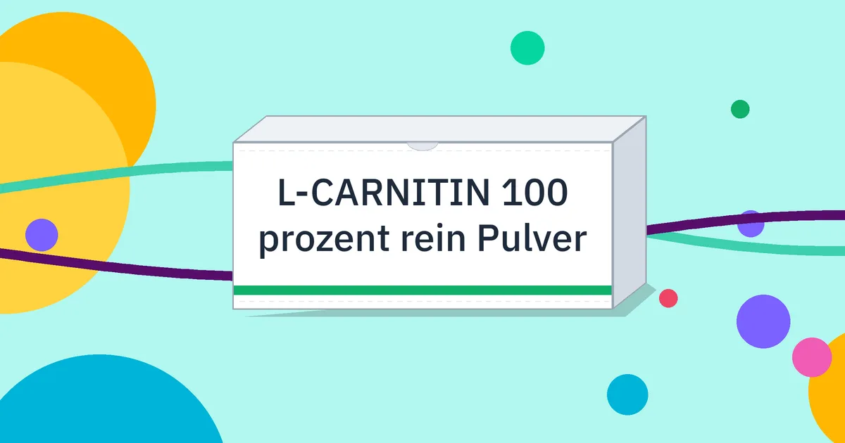 Symbolbild: Packung mit der Aufschrift L-CARNITIN 100 prozent rein Pulver (PZN 19553374) – Verfügbarkeit und Bezug in Apotheken in Frankfurt am Main