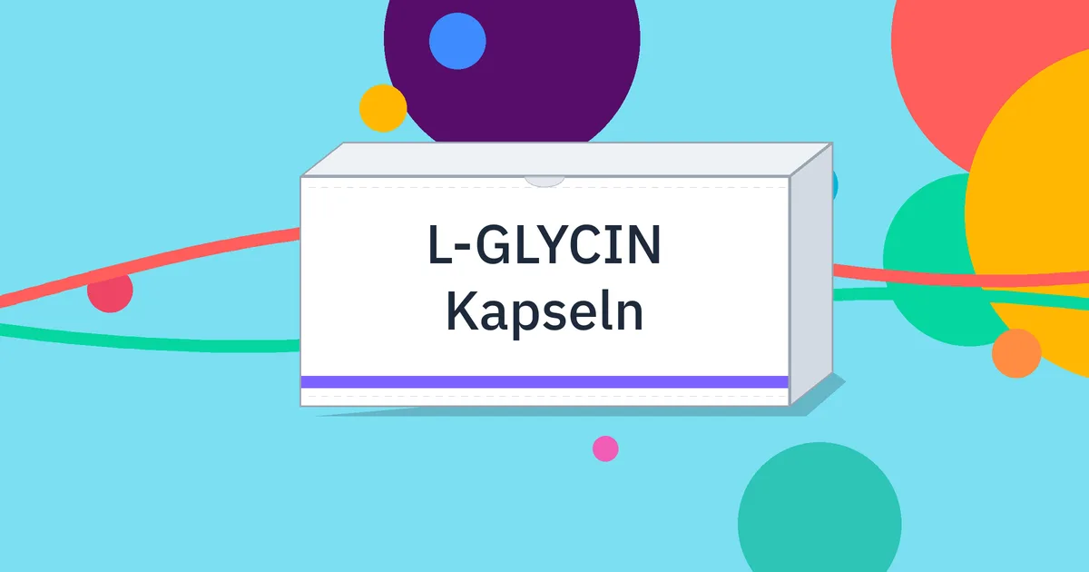 Symbolbild: Packung mit der Aufschrift L-GLYCIN Kapseln (PZN 11727219) – Verfügbarkeit und Bezug in Apotheken in Frankfurt am Main