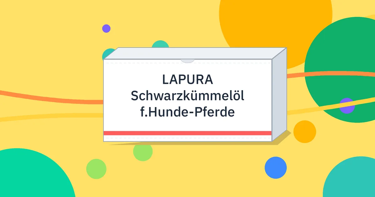 Symbolbild: Packung mit der Aufschrift LAPURA Schwarzkümmelöl f.Hunde-Pferde (PZN 19080993) – Verfügbarkeit und Bezug in Apotheken in Frankfurt am Main