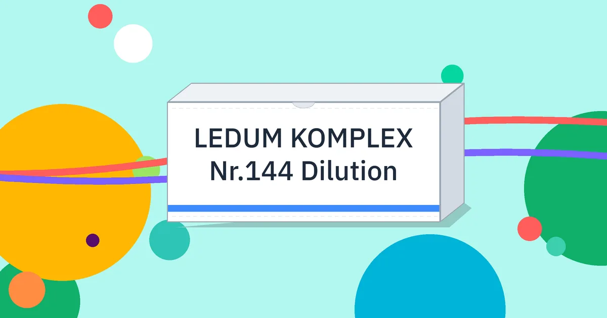Symbolbild: Packung mit der Aufschrift LEDUM KOMPLEX Nr.144 Dilution (PZN 00622049) – Verfügbarkeit und Bezug in Apotheken in Frankfurt am Main
