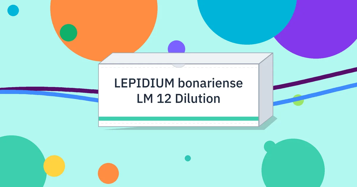 Symbolbild: Packung mit der Aufschrift LEPIDIUM bonariense LM 12 Dilution (PZN 13526330) – Verfügbarkeit und Bezug in Apotheken in Frankfurt am Main