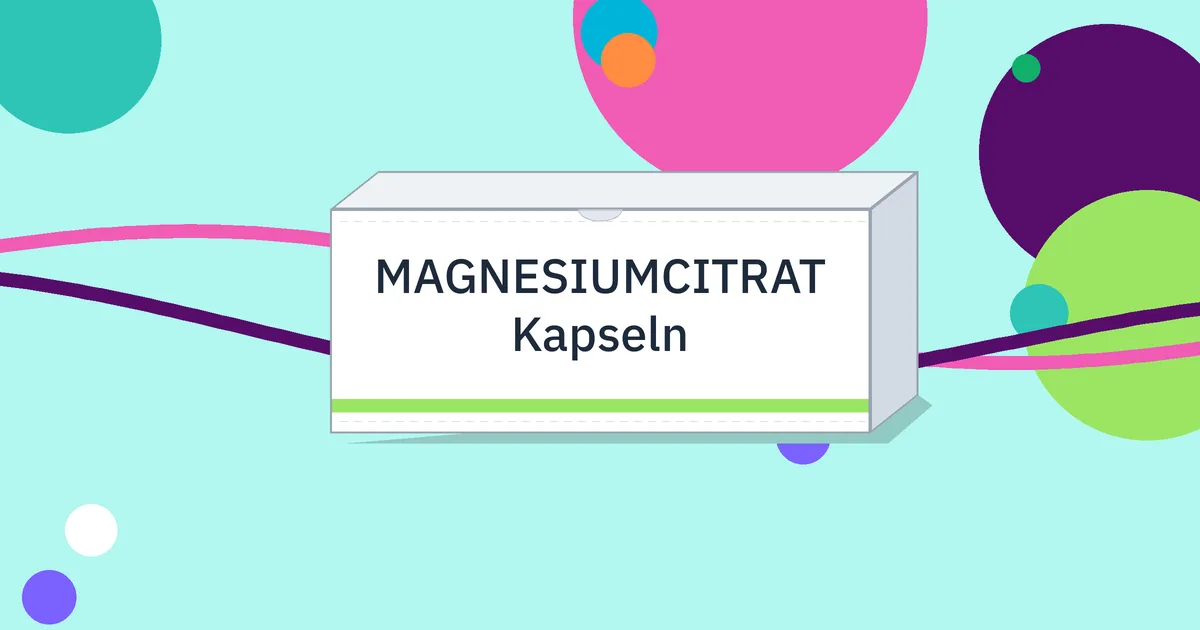 Symbolbild: Packung mit der Aufschrift MAGNESIUMCITRAT Kapseln (PZN 09775091) – Verfügbarkeit und Bezug in Apotheken in Frankfurt am Main