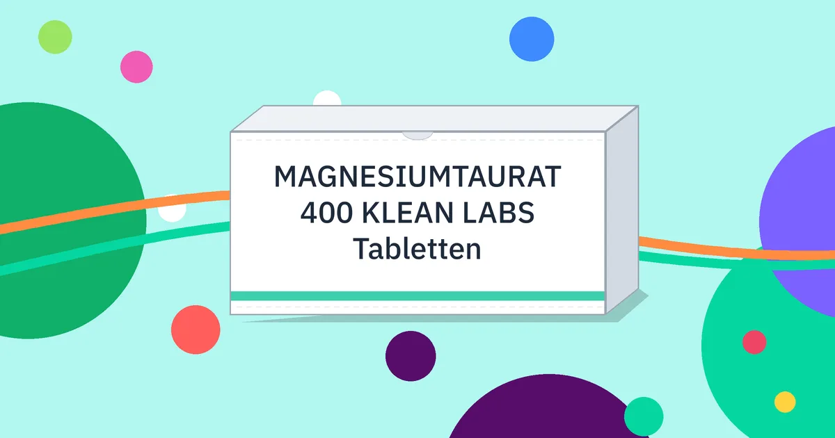 Symbolbild: Packung mit der Aufschrift MAGNESIUMTAURAT 400 KLEAN LABS Tabletten (PZN 13517213) – Verfügbarkeit und Bezug in Apotheken in Frankfurt am Main