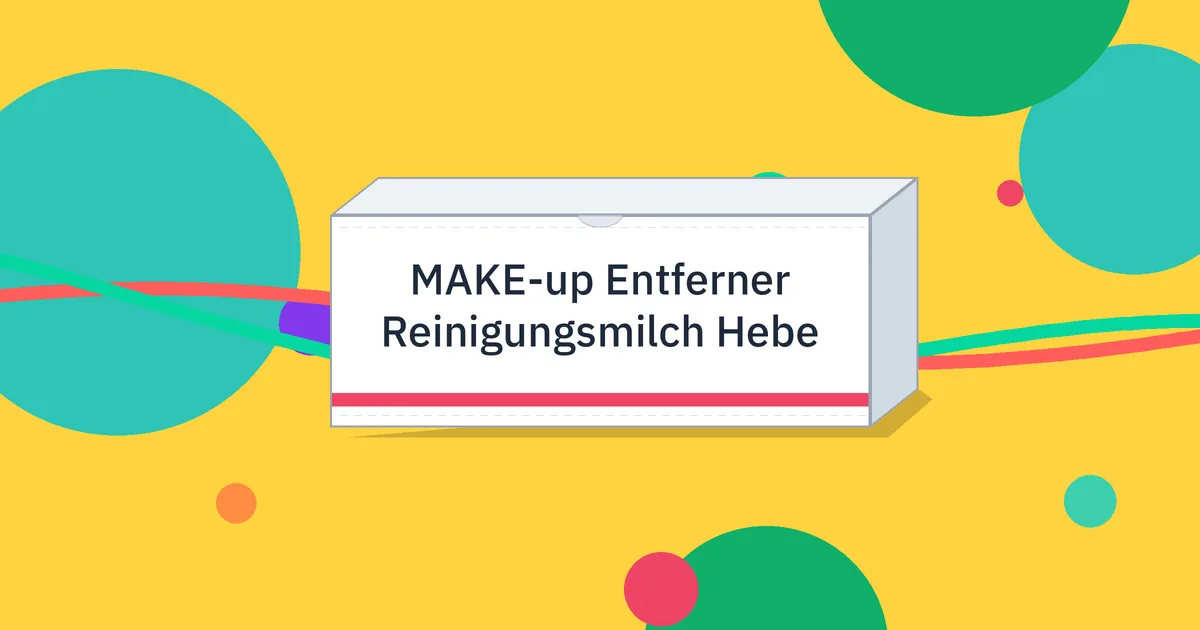Symbolbild: Packung mit der Aufschrift MAKE-up Entferner Reinigungsmilch Hebe (PZN 20417558) – Verfügbarkeit und Bezug in Apotheken in Frankfurt am Main