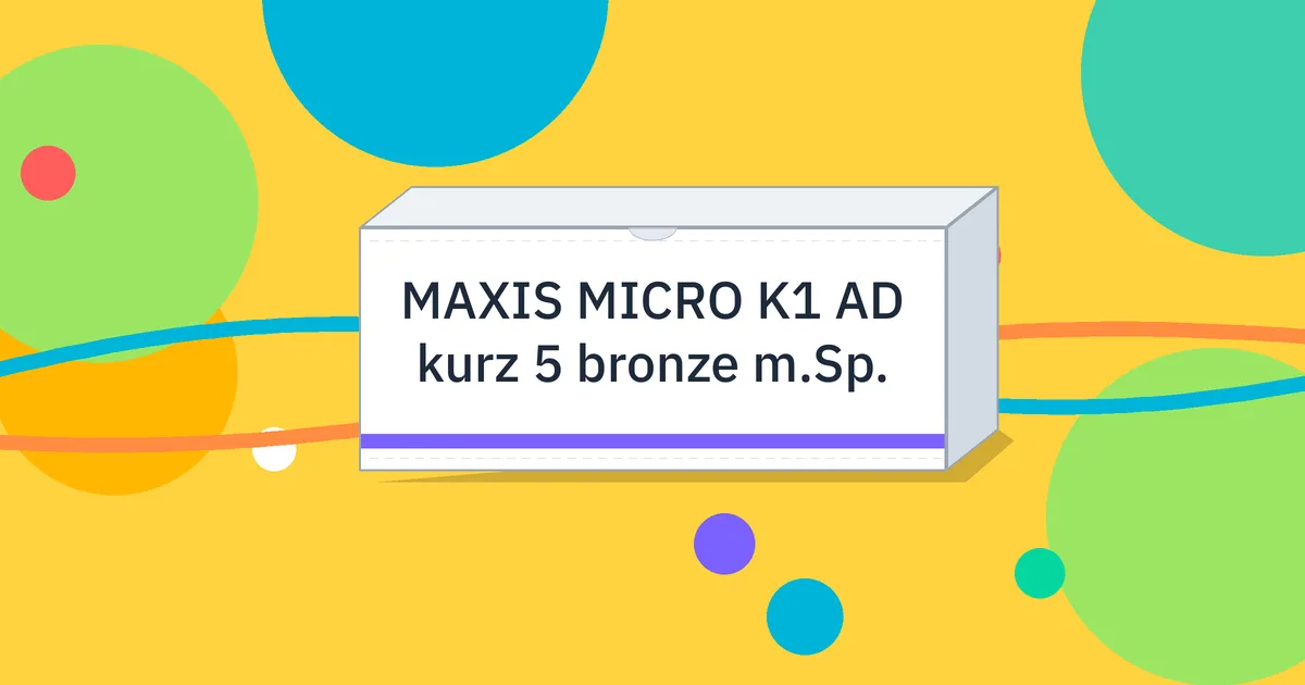 Symbolbild: Packung mit der Aufschrift MAXIS MICRO K1 AD kurz 5 bronze m.Sp. (PZN 17672175) – Verfügbarkeit und Bezug in Apotheken in Frankfurt am Main