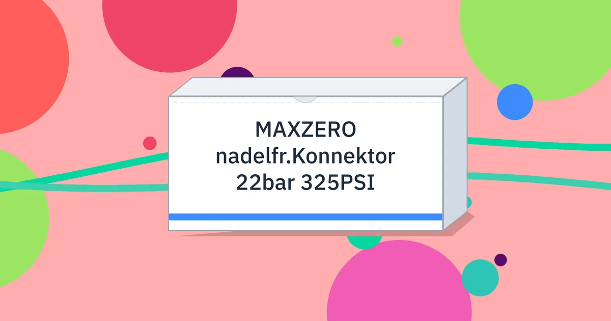 Symbolbild: Packung mit der Aufschrift MAXZERO nadelfr.Konnektor 22bar 325PSI (PZN 18469393) – Verfügbarkeit und Bezug in Apotheken in Frankfurt am Main
