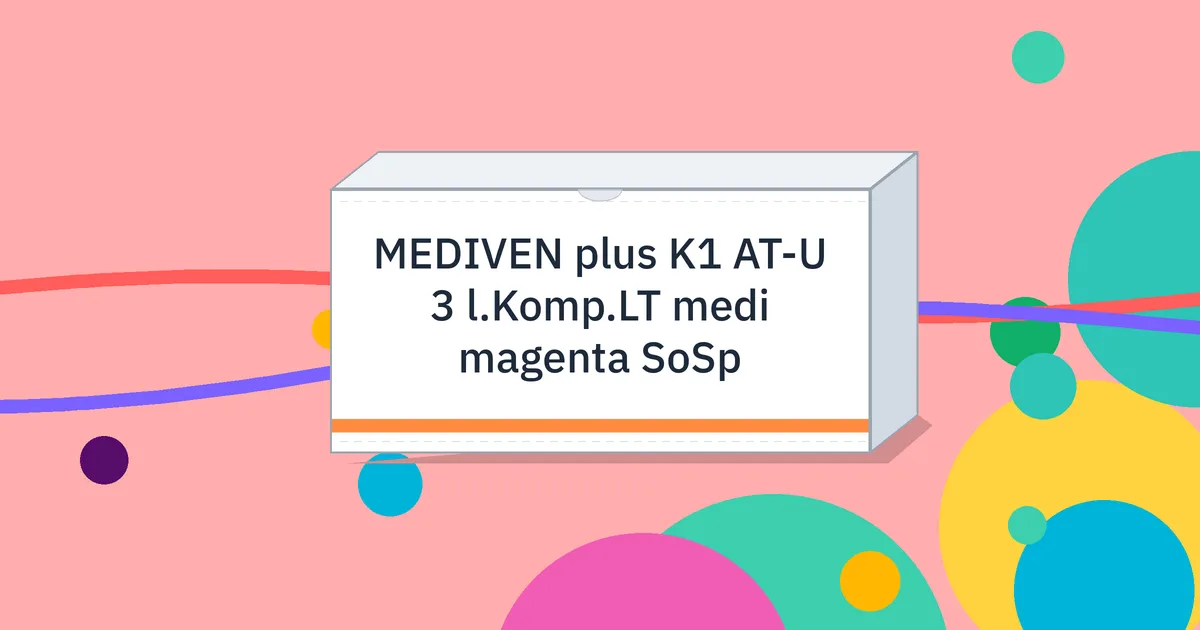 Symbolbild: Packung mit der Aufschrift MEDIVEN plus K1 AT-U 3 l.Komp.LT medi magenta SoSp (PZN 15033525) – Verfügbarkeit und Bezug in Apotheken in Frankfurt am Main