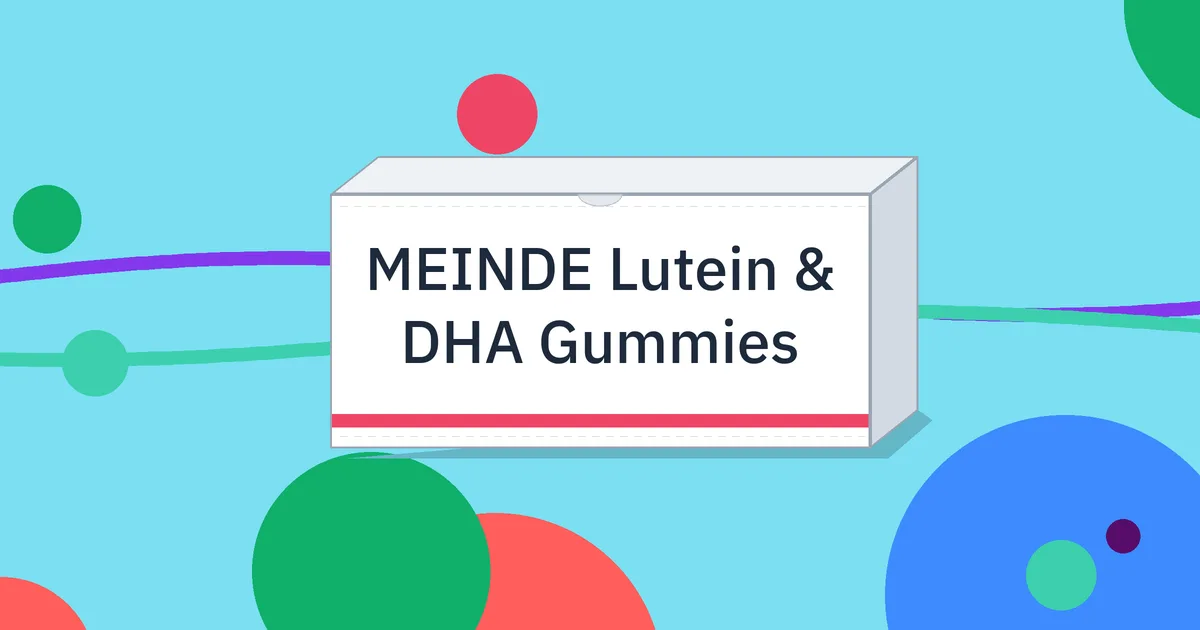Symbolbild: Packung mit der Aufschrift MEINDE Lutein & DHA Gummies (PZN 20103860) – Verfügbarkeit und Bezug in Apotheken in Frankfurt am Main