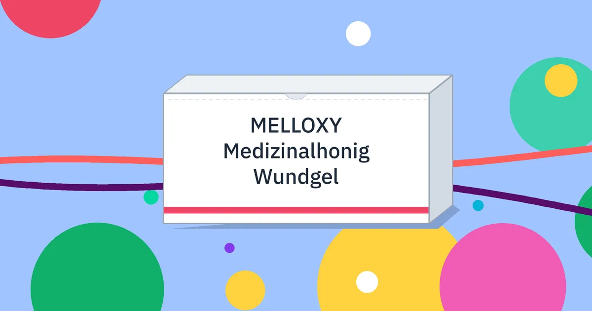 Symbolbild: Packung mit der Aufschrift MELLOXY Medizinalhonig Wundgel (PZN 19975282) – Verfügbarkeit und Bezug in Apotheken in Frankfurt am Main