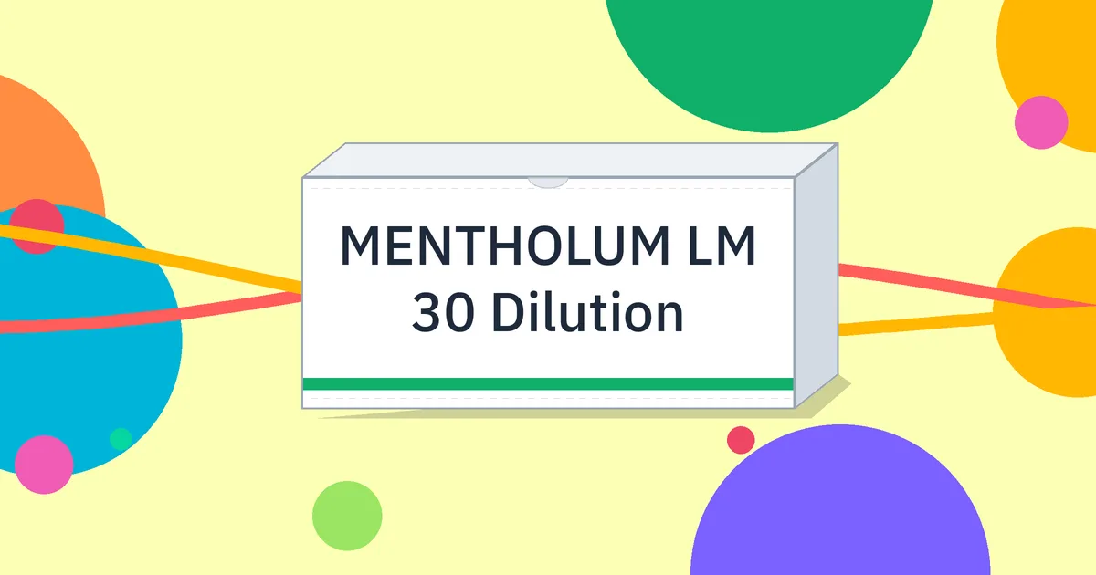 Symbolbild: Packung mit der Aufschrift MENTHOLUM LM 30 Dilution (PZN 13604886) – Verfügbarkeit und Bezug in Apotheken in Frankfurt am Main