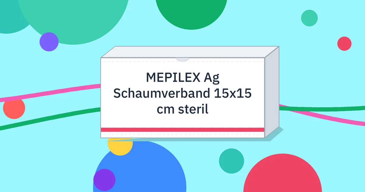 Symbolbild: Packung mit der Aufschrift MEPILEX Ag Schaumverband 15x15 cm steril (PZN 10187258) – Verfügbarkeit und Bezug in Apotheken in Frankfurt am Main