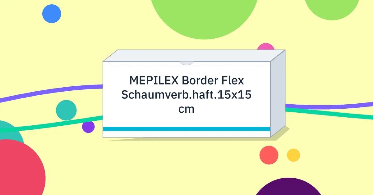 Symbolbild: Packung mit der Aufschrift MEPILEX Border Flex Schaumverb.haft.15x15 cm (PZN 19707446) – Verfügbarkeit und Bezug in Apotheken in Frankfurt am Main