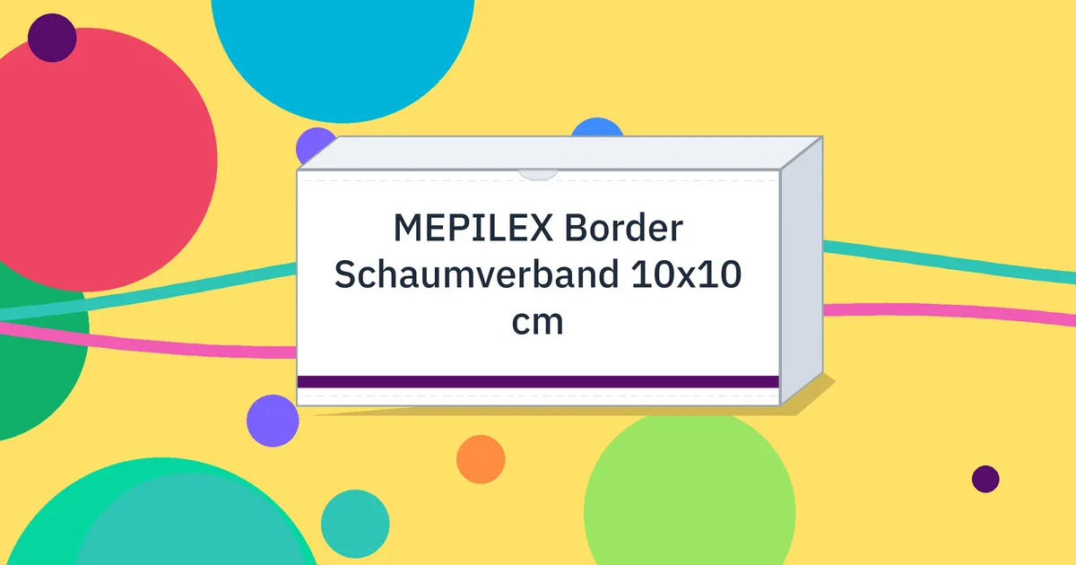 Symbolbild: Packung mit der Aufschrift MEPILEX Border Schaumverband 10x10 cm (PZN 19265014) – Verfügbarkeit und Bezug in Apotheken in Frankfurt am Main