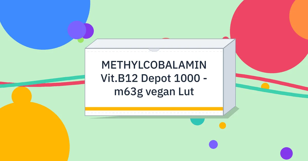 Symbolbild: Packung mit der Aufschrift METHYLCOBALAMIN Vit.B12 Depot 1000 -m63g vegan Lut (PZN 18212323) – Verfügbarkeit und Bezug in Apotheken in Frankfurt am Main