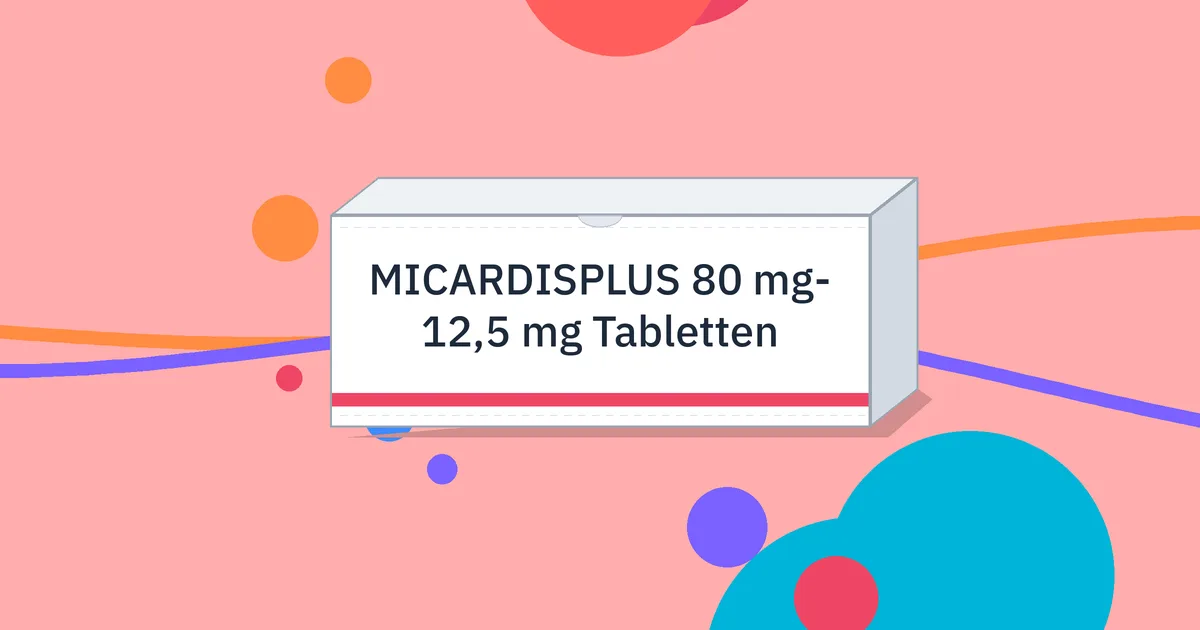 Symbolbild: Packung mit der Aufschrift MICARDISPLUS 80 mg-12,5 mg Tabletten (PZN 06063361) – Verfügbarkeit und Bezug in Apotheken in Frankfurt am Main