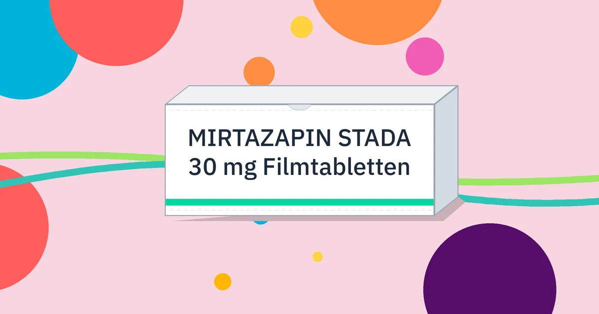 Symbolbild: Packung mit der Aufschrift MIRTAZAPIN STADA 30 mg Filmtabletten (PZN 02268994) – Verfügbarkeit und Bezug in Apotheken in Frankfurt am Main