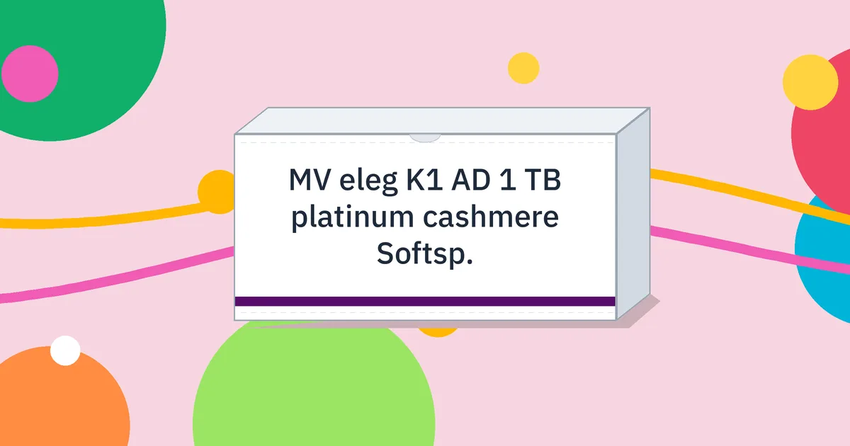 Symbolbild: Packung mit der Aufschrift MV eleg K1 AD 1 TB platinum cashmere Softsp. (PZN 14649230) – Verfügbarkeit und Bezug in Apotheken in Frankfurt am Main