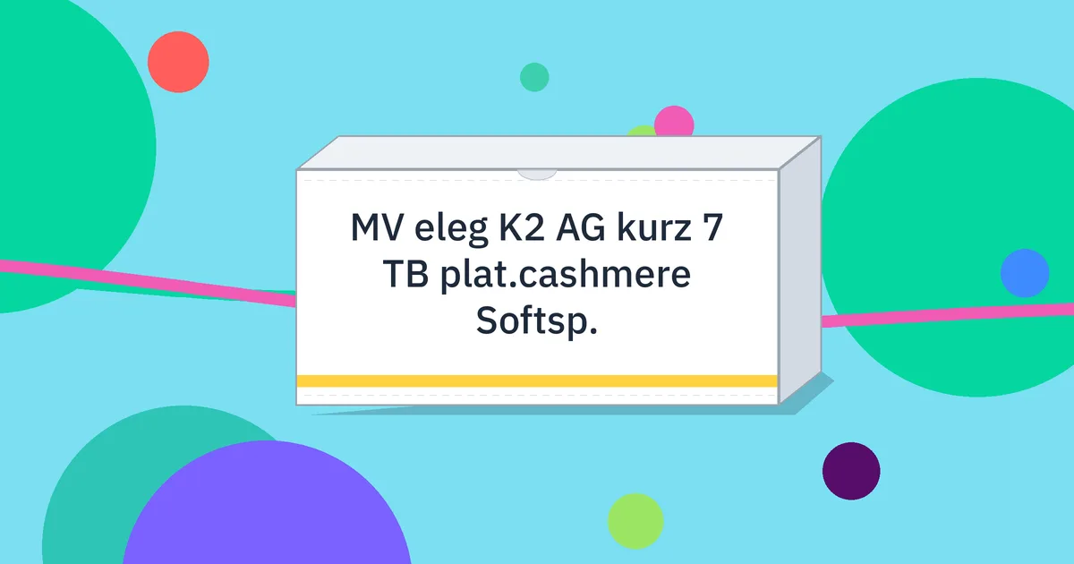 Symbolbild: Packung mit der Aufschrift MV eleg K2 AG kurz 7 TB plat.cashmere Softsp. (PZN 14672803) – Verfügbarkeit und Bezug in Apotheken in Frankfurt am Main