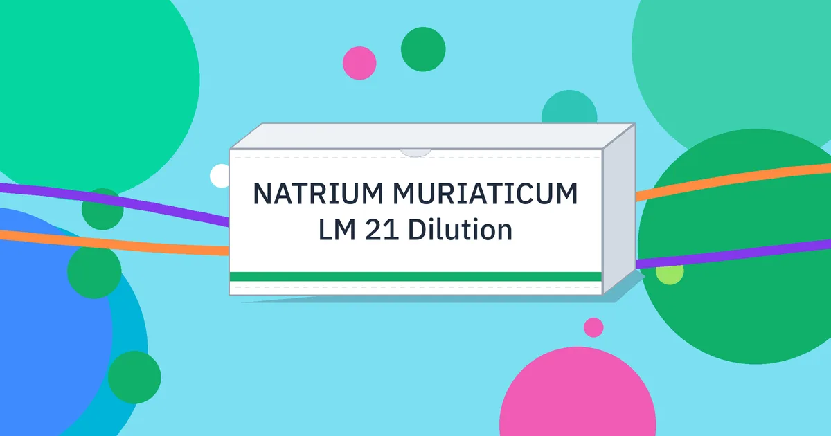 Symbolbild: Packung mit der Aufschrift NATRIUM MURIATICUM LM 21 Dilution (PZN 12965352) – Verfügbarkeit und Bezug in Apotheken in Frankfurt am Main