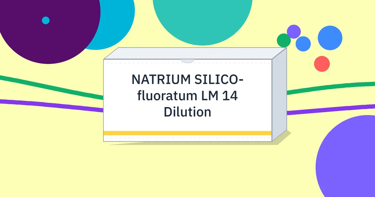 Symbolbild: Packung mit der Aufschrift NATRIUM SILICO-fluoratum LM 14 Dilution (PZN 13617274) – Verfügbarkeit und Bezug in Apotheken in Frankfurt am Main