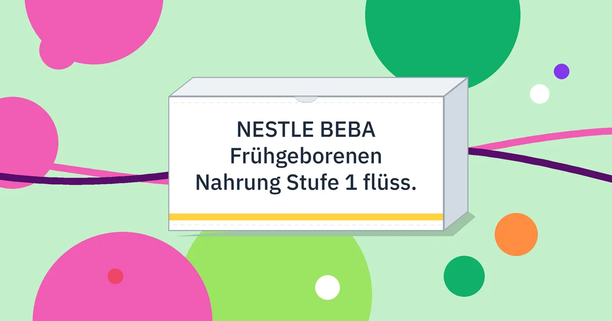 Symbolbild: Packung mit der Aufschrift NESTLE BEBA Frühgeborenen Nahrung Stufe 1 flüss. (PZN 19743614) – Verfügbarkeit und Bezug in Apotheken in Frankfurt am Main