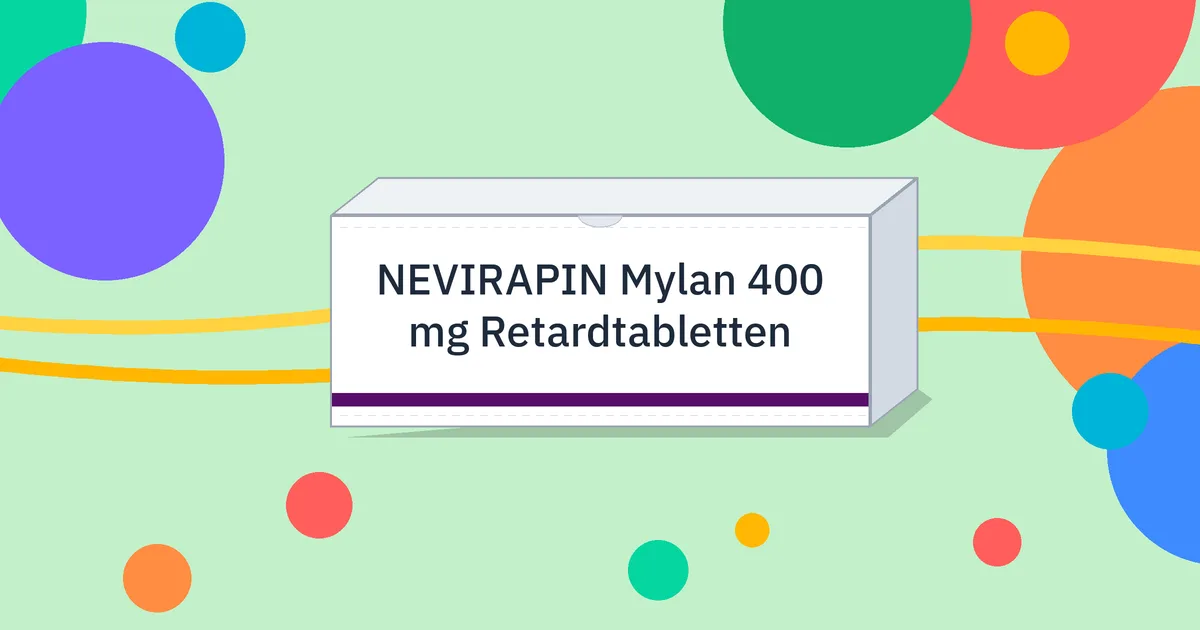 Symbolbild: Packung mit der Aufschrift NEVIRAPIN Mylan 400 mg Retardtabletten (PZN 16235604) – Verfügbarkeit und Bezug in Apotheken in Frankfurt am Main