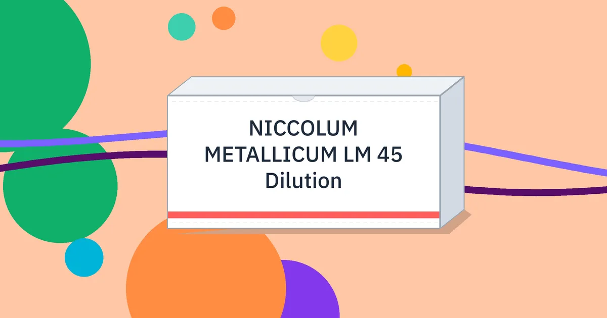 Symbolbild: Packung mit der Aufschrift NICCOLUM METALLICUM LM 45 Dilution (PZN 12968416) – Verfügbarkeit und Bezug in Apotheken in Frankfurt am Main