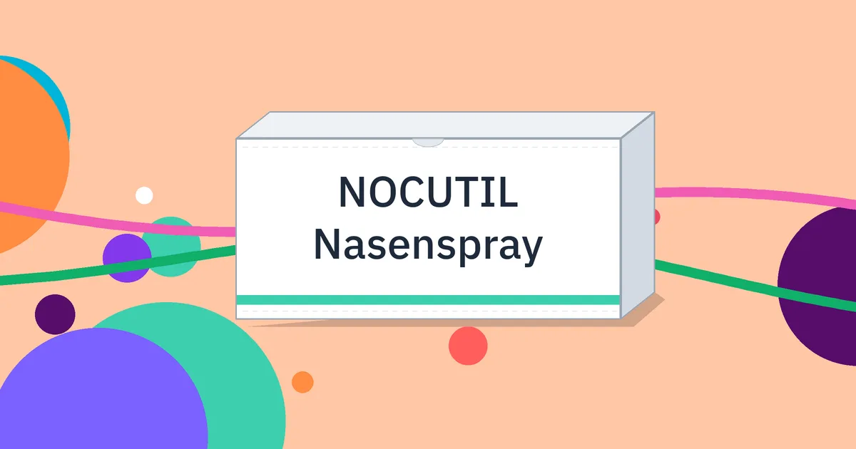 Symbolbild: Packung mit der Aufschrift NOCUTIL Nasenspray (PZN 00868951) – Verfügbarkeit und Bezug in Apotheken in Frankfurt am Main