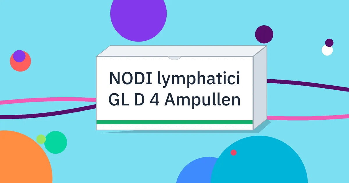 Symbolbild: Packung mit der Aufschrift NODI lymphatici GL D 4 Ampullen (PZN 02831389) – Verfügbarkeit und Bezug in Apotheken in Frankfurt am Main