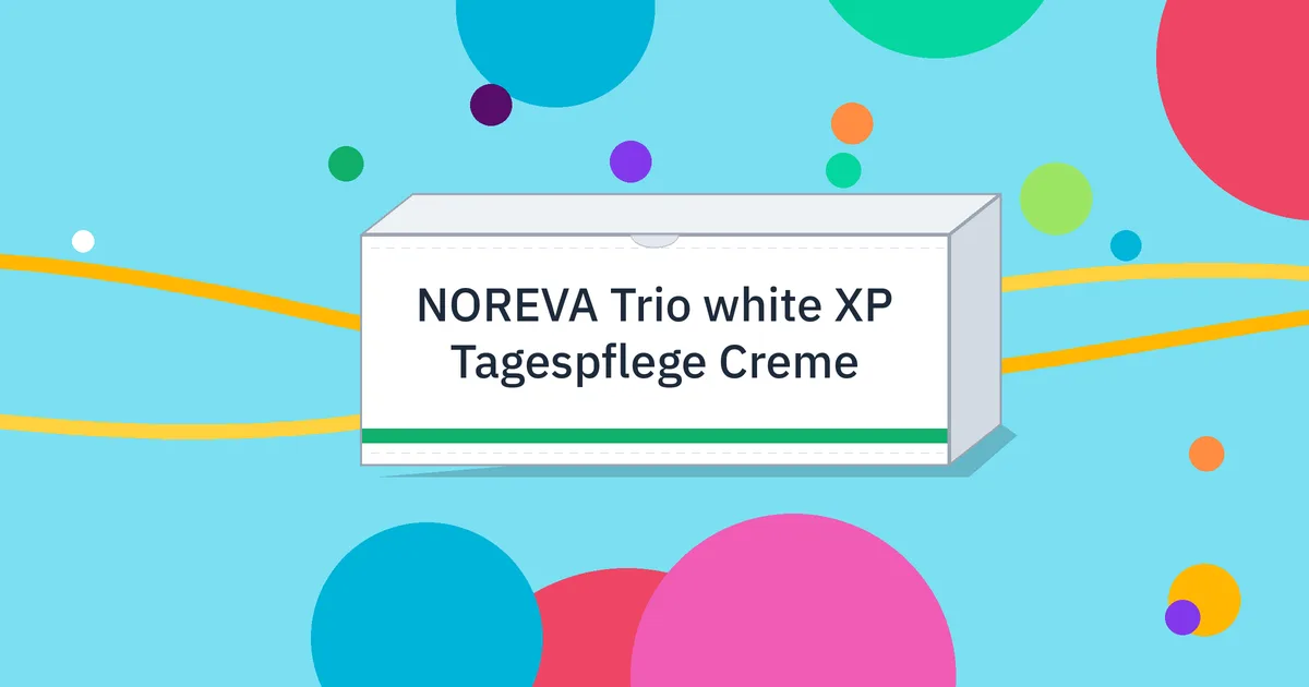 Symbolbild: Packung mit der Aufschrift NOREVA Trio white XP Tagespflege Creme (PZN 17592329) – Verfügbarkeit und Bezug in Apotheken in Frankfurt am Main
