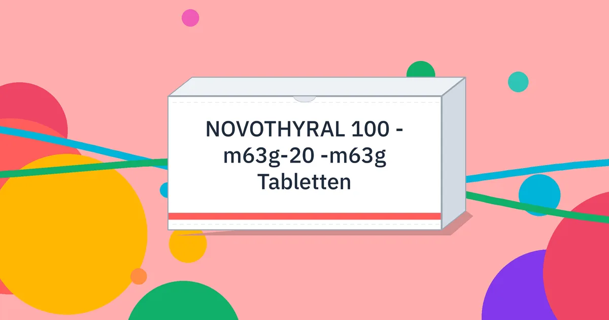 Symbolbild: Packung mit der Aufschrift NOVOTHYRAL 100 -m63g-20 -m63g Tabletten (PZN 02233688) – Verfügbarkeit und Bezug in Apotheken in Frankfurt am Main