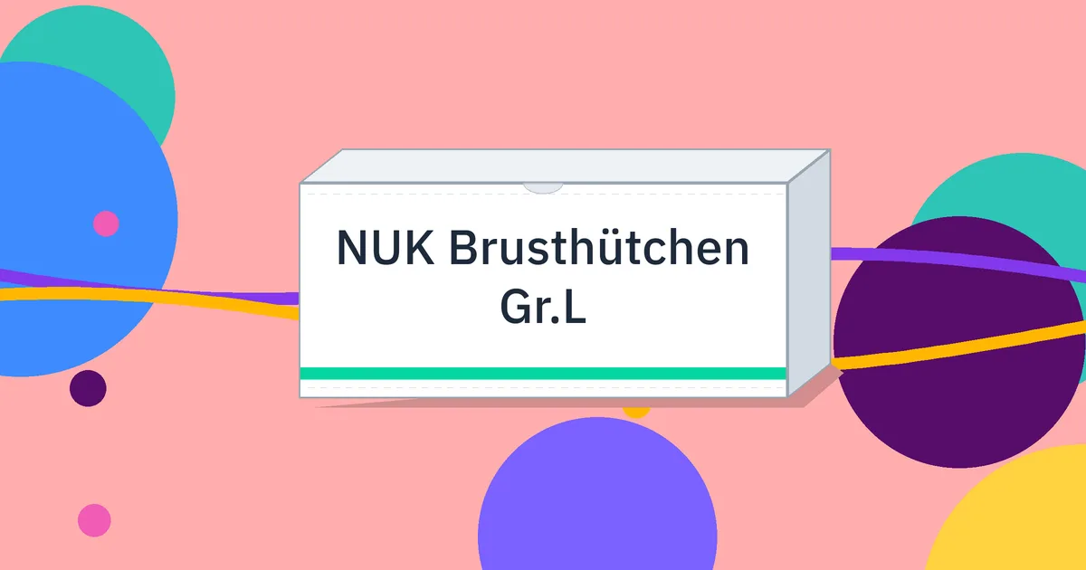 Symbolbild: Packung mit der Aufschrift NUK Brusthütchen Gr.L (PZN 13919058) – Verfügbarkeit und Bezug in Apotheken in Frankfurt am Main
