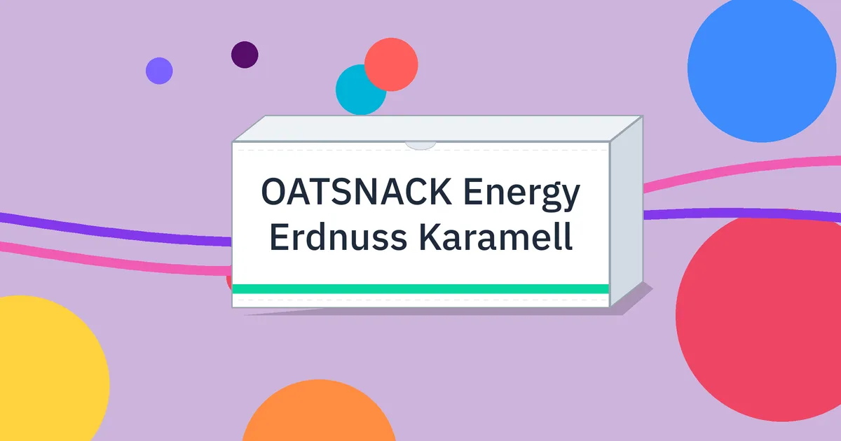 Symbolbild: Packung mit der Aufschrift OATSNACK Energy Erdnuss Karamell (PZN 15999222) – Verfügbarkeit und Bezug in Apotheken in Frankfurt am Main