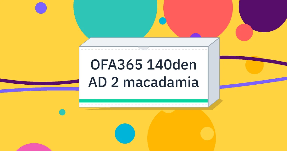Symbolbild: Packung mit der Aufschrift OFA365 140den AD 2 macadamia (PZN 16722741) – Verfügbarkeit und Bezug in Apotheken in Frankfurt am Main