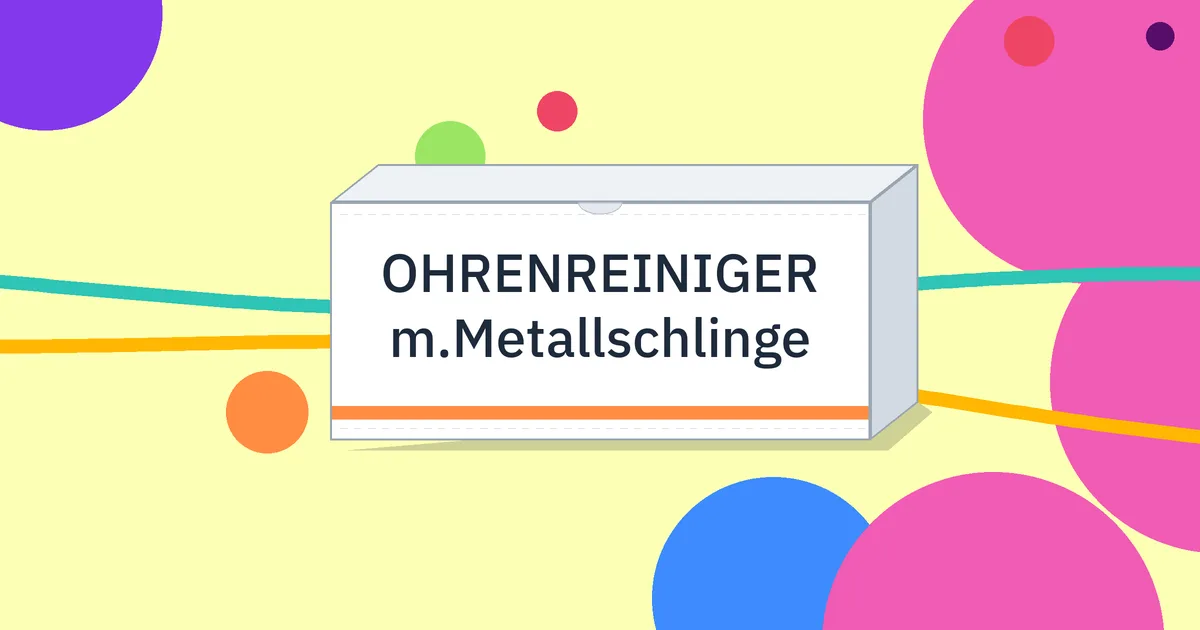 Symbolbild: Packung mit der Aufschrift OHRENREINIGER m.Metallschlinge (PZN 02073380) – Verfügbarkeit und Bezug in Apotheken in Frankfurt am Main