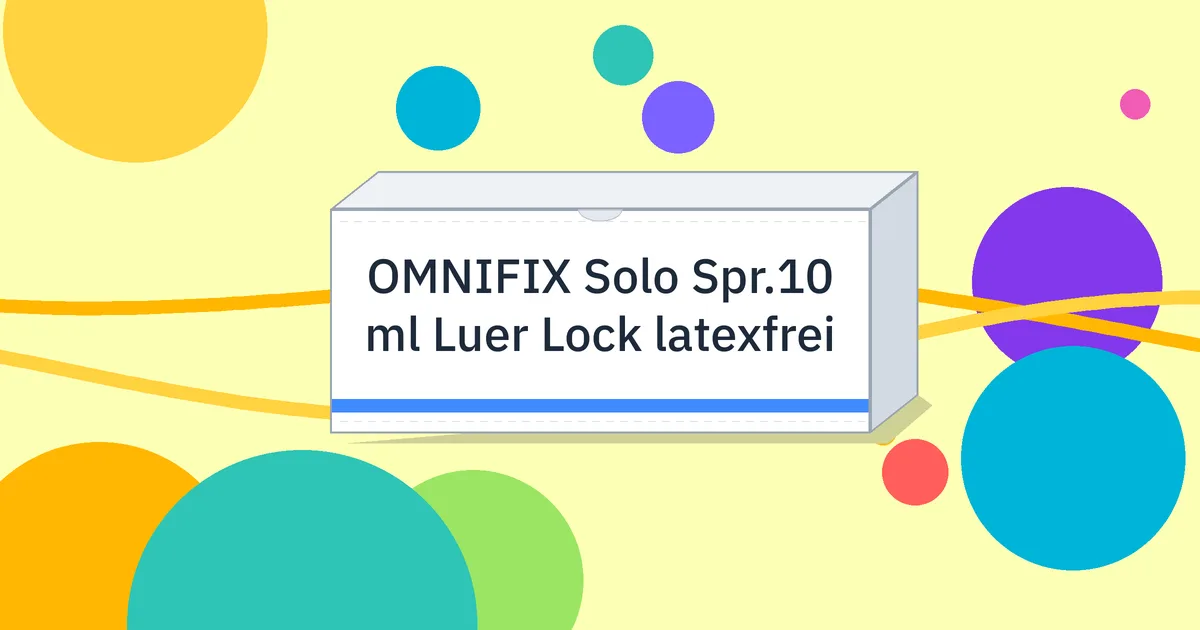 Symbolbild: Packung mit der Aufschrift OMNIFIX Solo Spr.10 ml Luer Lock latexfrei (PZN 18437513) – Verfügbarkeit und Bezug in Apotheken in Frankfurt am Main