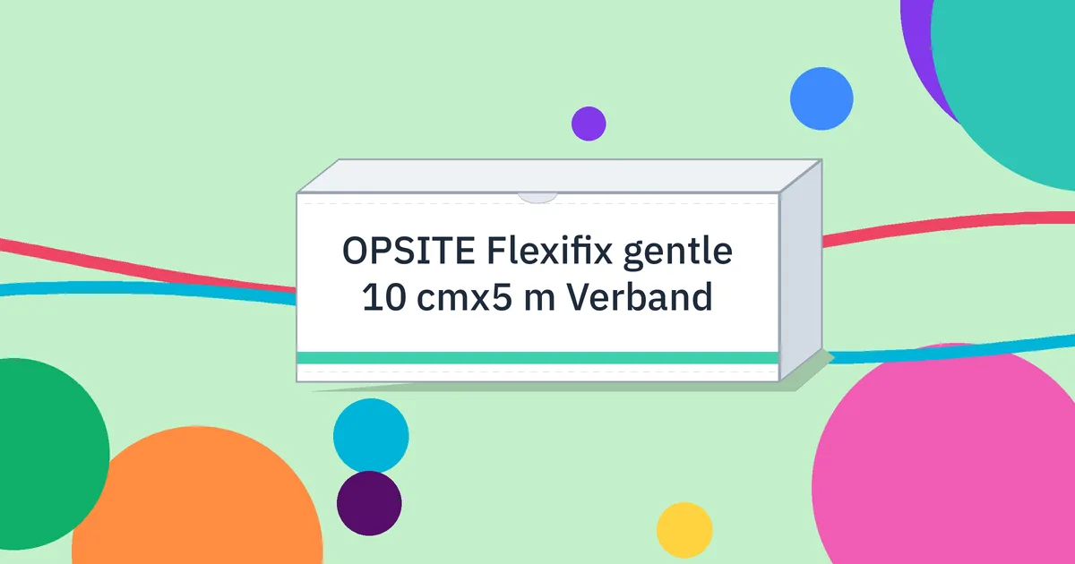 Symbolbild: Packung mit der Aufschrift OPSITE Flexifix gentle 10 cmx5 m Verband (PZN 17452545) – Verfügbarkeit und Bezug in Apotheken in Frankfurt am Main