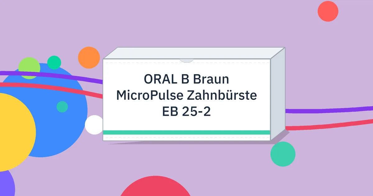Symbolbild: Packung mit der Aufschrift ORAL B Braun MicroPulse Zahnbürste EB 25-2 (PZN 00139755) – Verfügbarkeit und Bezug in Apotheken in Frankfurt am Main