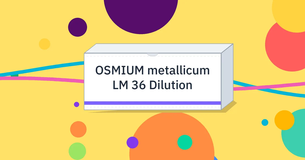 Symbolbild: Packung mit der Aufschrift OSMIUM metallicum LM 36 Dilution (PZN 12974227) – Verfügbarkeit und Bezug in Apotheken in Frankfurt am Main