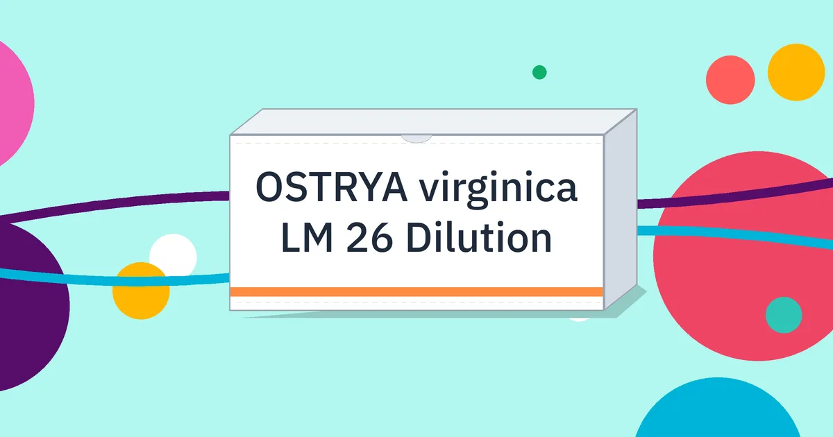 Symbolbild: Packung mit der Aufschrift OSTRYA virginica LM 26 Dilution (PZN 13628645) – Verfügbarkeit und Bezug in Apotheken in Frankfurt am Main