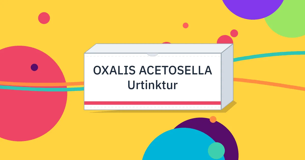 Symbolbild: Packung mit der Aufschrift OXALIS ACETOSELLA Urtinktur (PZN 07176400) – Verfügbarkeit und Bezug in Apotheken in Frankfurt am Main