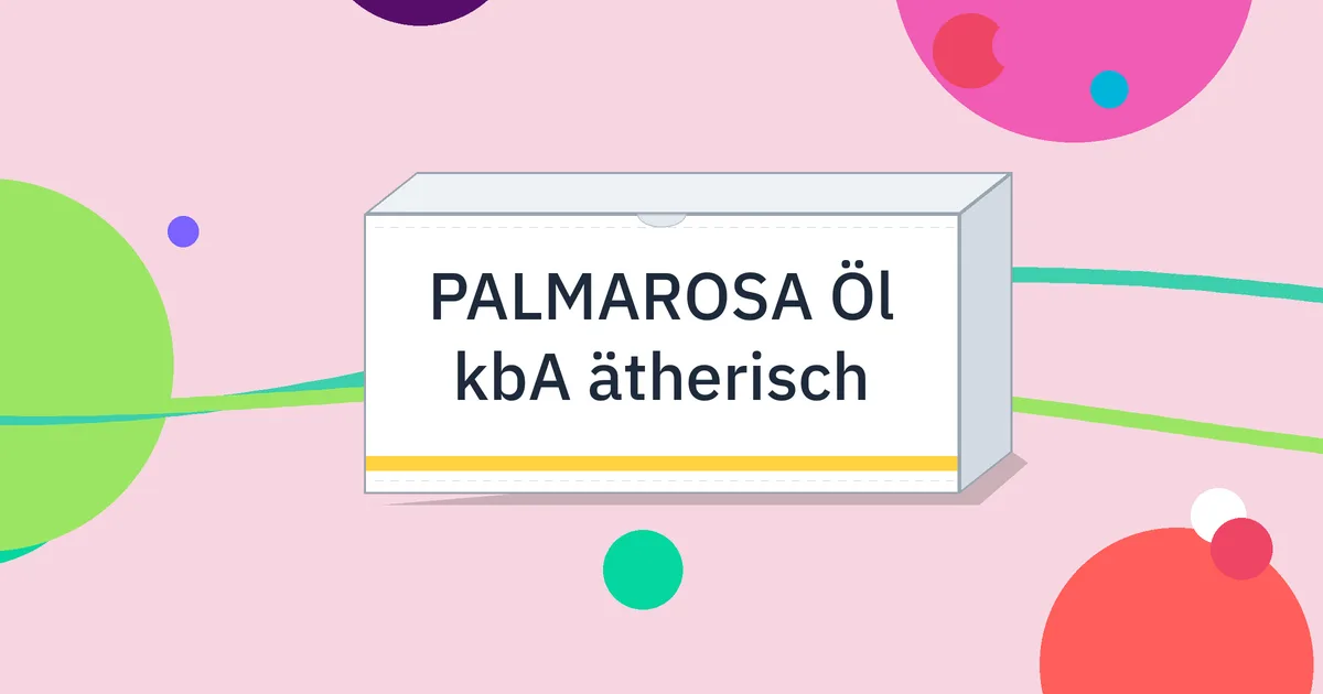 Symbolbild: Packung mit der Aufschrift PALMAROSA Öl kbA ätherisch (PZN 06872014) – Verfügbarkeit und Bezug in Apotheken in Frankfurt am Main