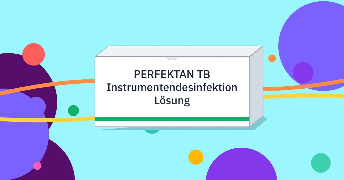Symbolbild: Packung mit der Aufschrift PERFEKTAN TB Instrumentendesinfektion Lösung (PZN 01810474) – Verfügbarkeit und Bezug in Apotheken in Frankfurt am Main