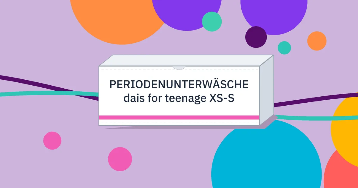 Symbolbild: Packung mit der Aufschrift PERIODENUNTERWÄSCHE dais for teenage XS-S (PZN 18331364) – Verfügbarkeit und Bezug in Apotheken in Frankfurt am Main