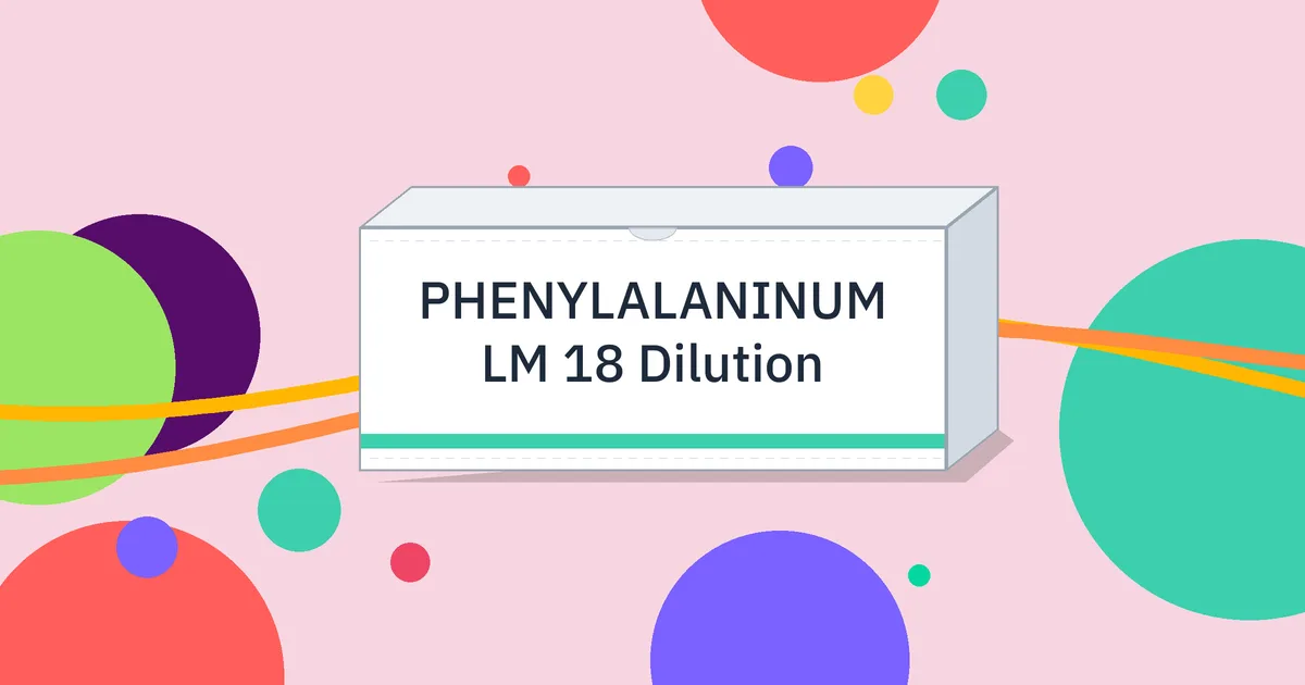 Symbolbild: Packung mit der Aufschrift PHENYLALANINUM LM 18 Dilution (PZN 13783995) – Verfügbarkeit und Bezug in Apotheken in Frankfurt am Main